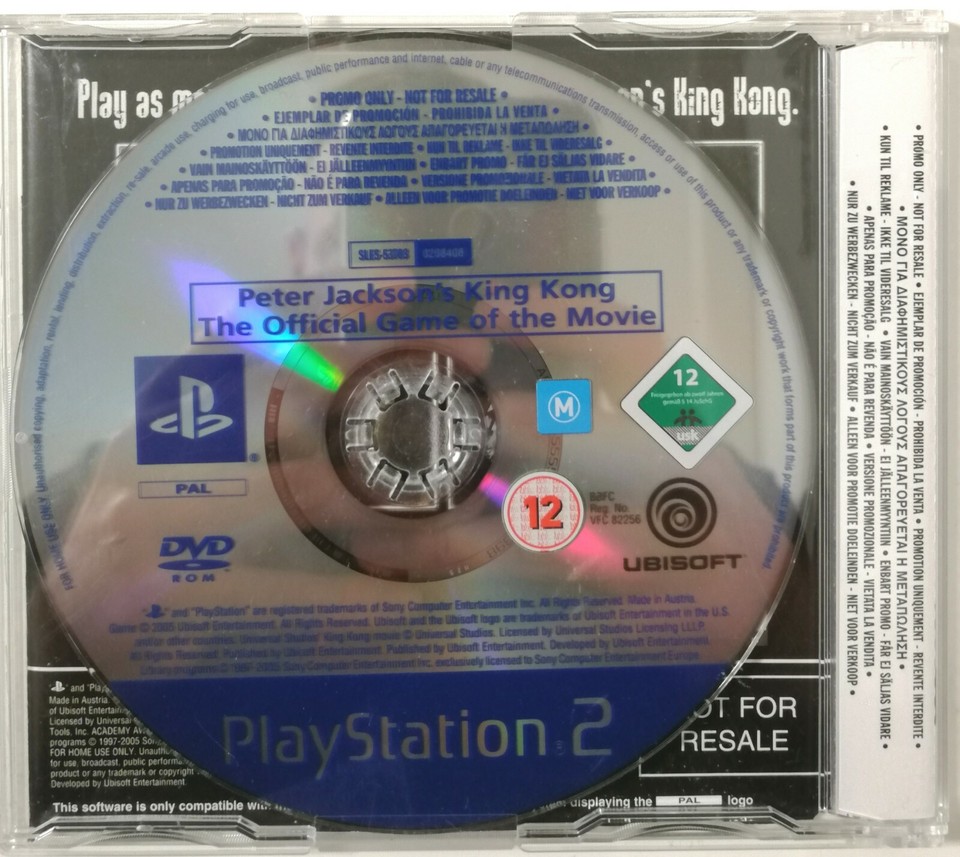 Peter Jackson King Kong - Play Station 2 - PS2 - Promo - Rare | eBay