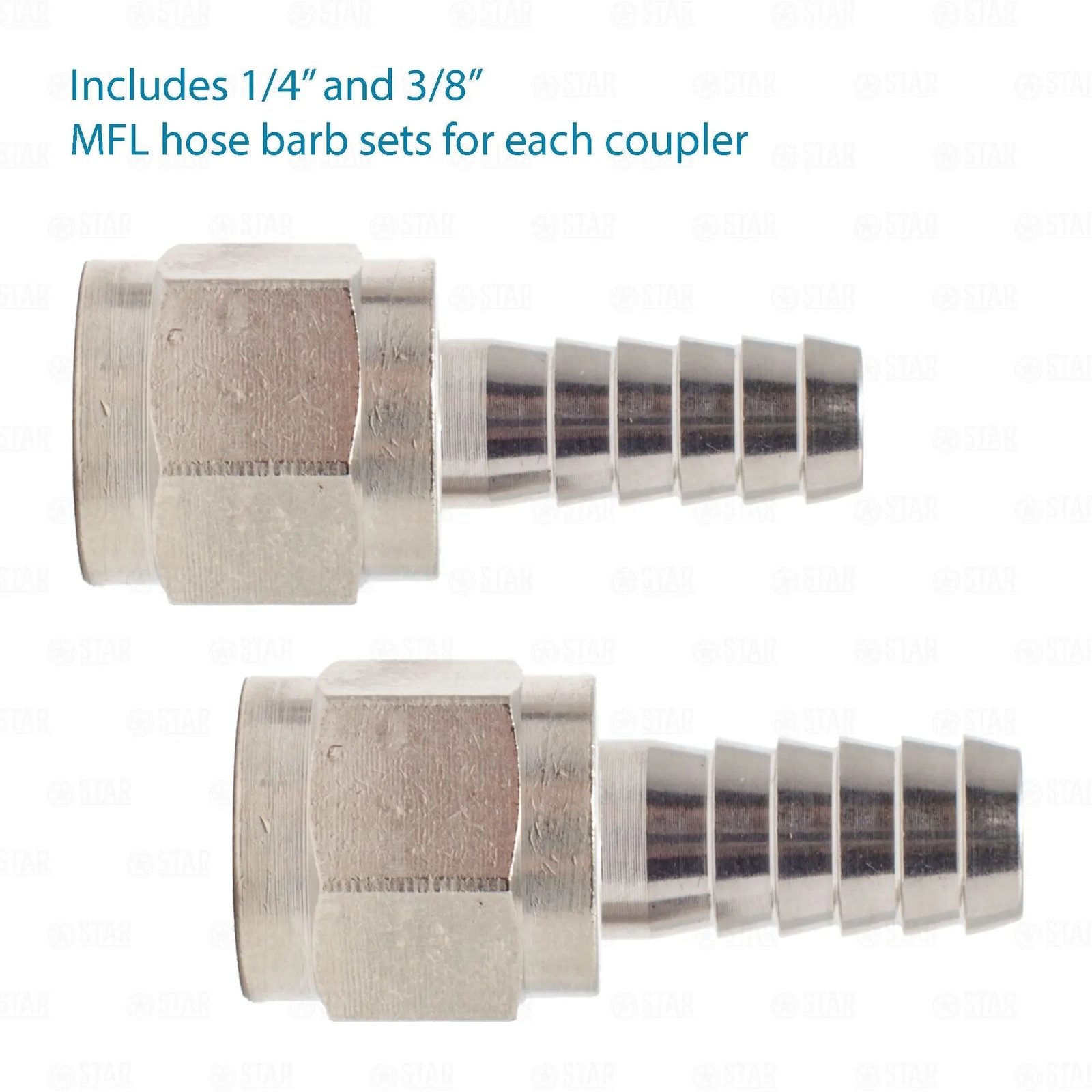 CMB Pin Lock Corny Keg Connector Coupler Set 1/4" MFL Threaded + Hose ...