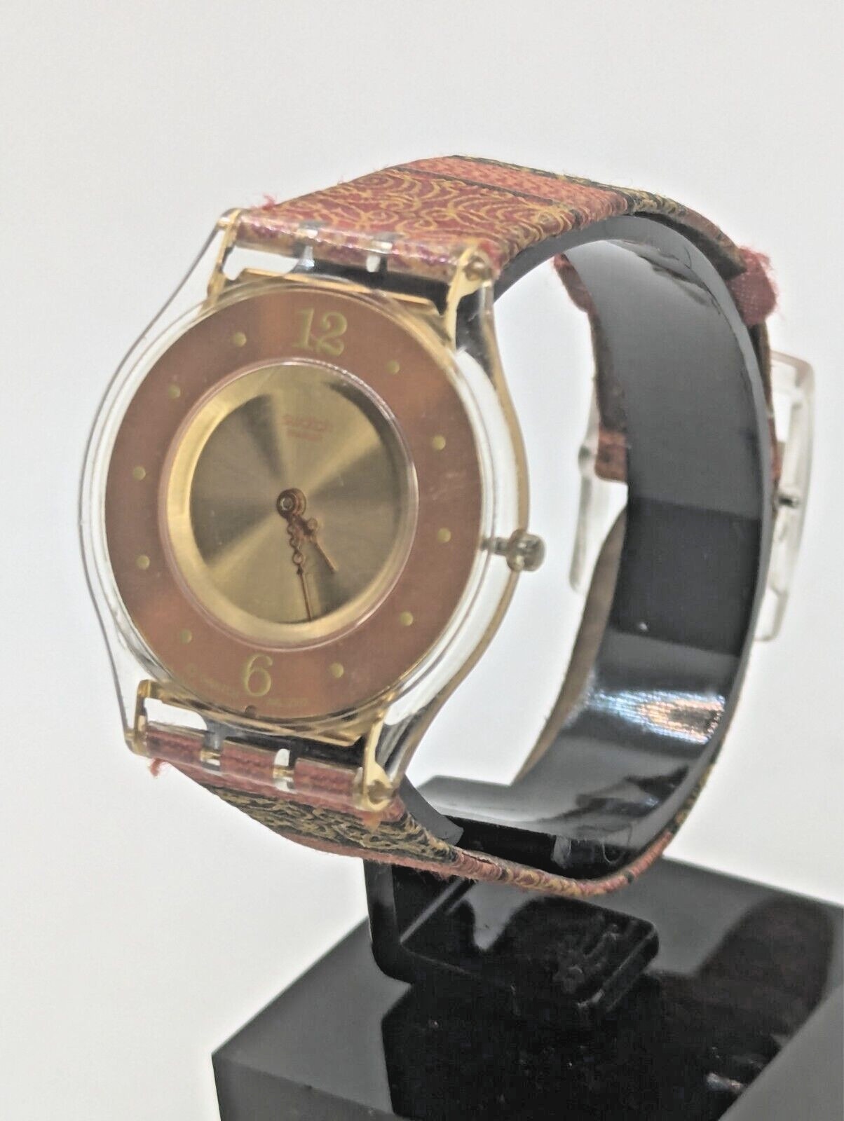 Rare Vintage Swatch Watch 2002 Gold Dial Thin - Gem