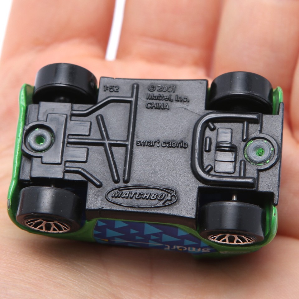 Vintage Matchbox 2001 SMART Cabrio Die Cast Car Green Blue Vehicle ...