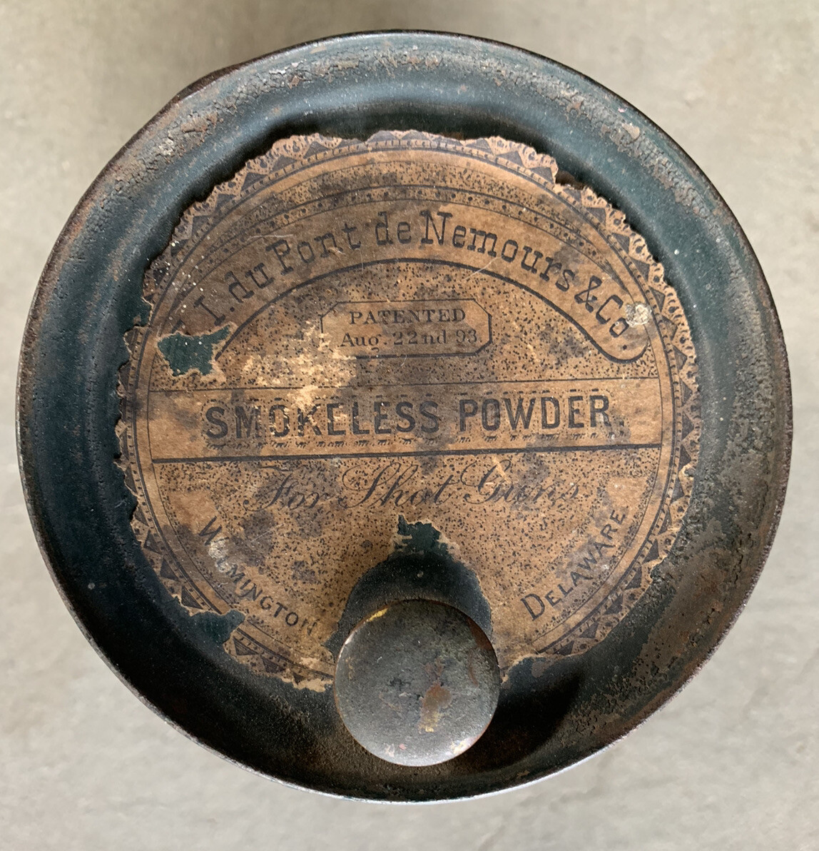 Antique DuPont Smokeless Shotgun Powder Tin Can with Labels | eBay