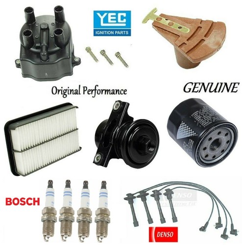 Tune Up Kit Spark Plugs Wire Set Air Oil Filters for Geo Prizm 1.8L ...