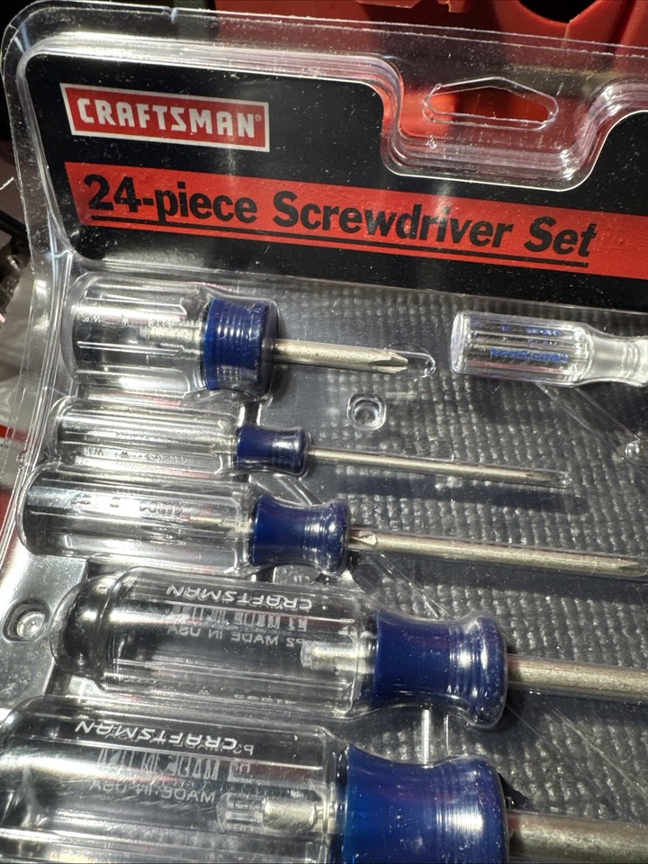 Sears Craftsman USA Nos Huge 24pc Screwdriver Set 47155 Rare Flat ...