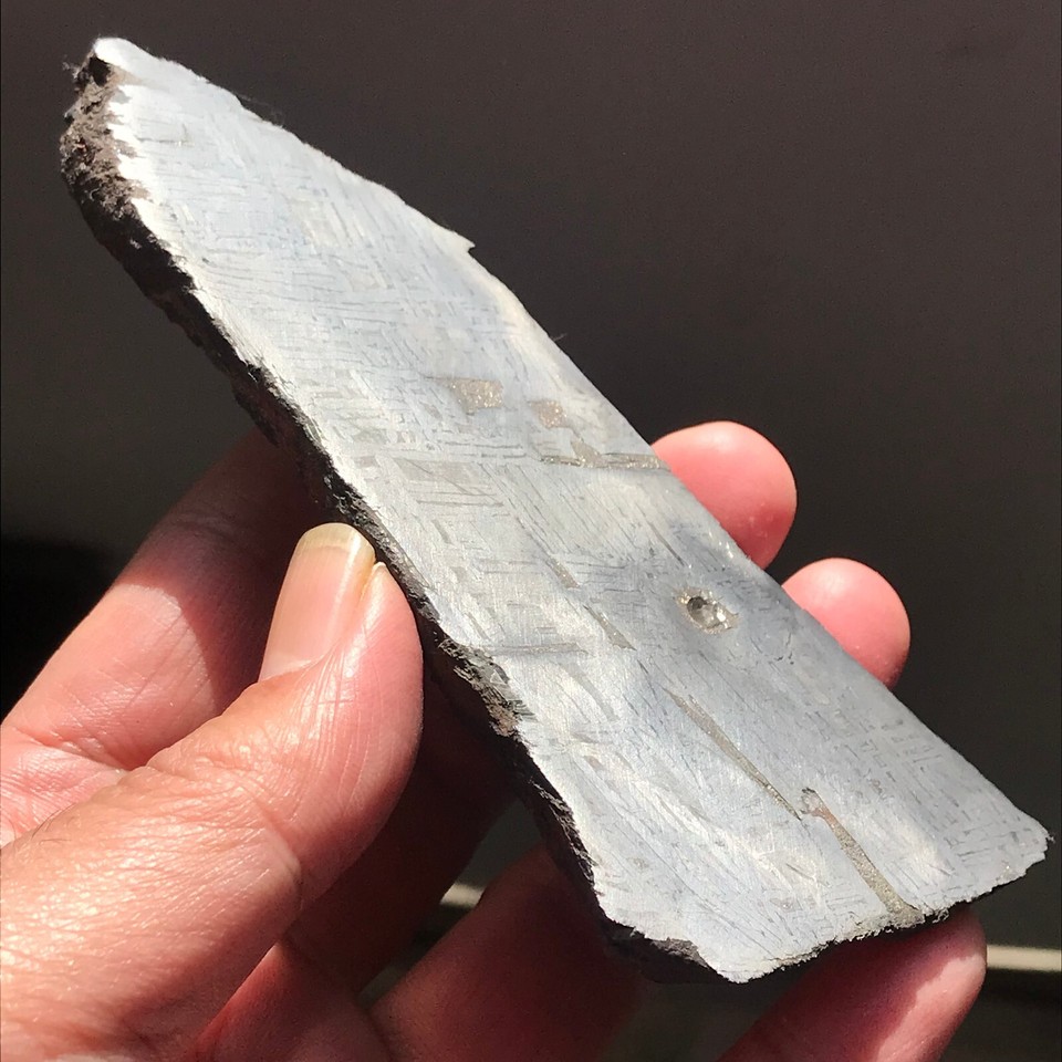 Natural Aletai Iron Meteorite 252.0 Grams Cut Slabs Etched Perfect ...