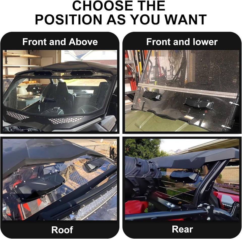 UTV Windshield Roof Vent Install Kit For Can-am Maverick X3 Trail Sport ...
