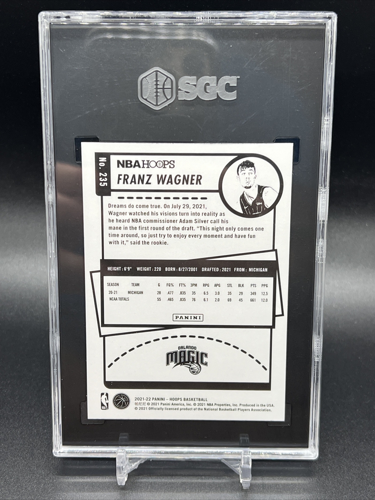 Franz Wagner RC Rookie 2021-22 Panini NBA Hoops Rookie Hyper Blue #235 ...