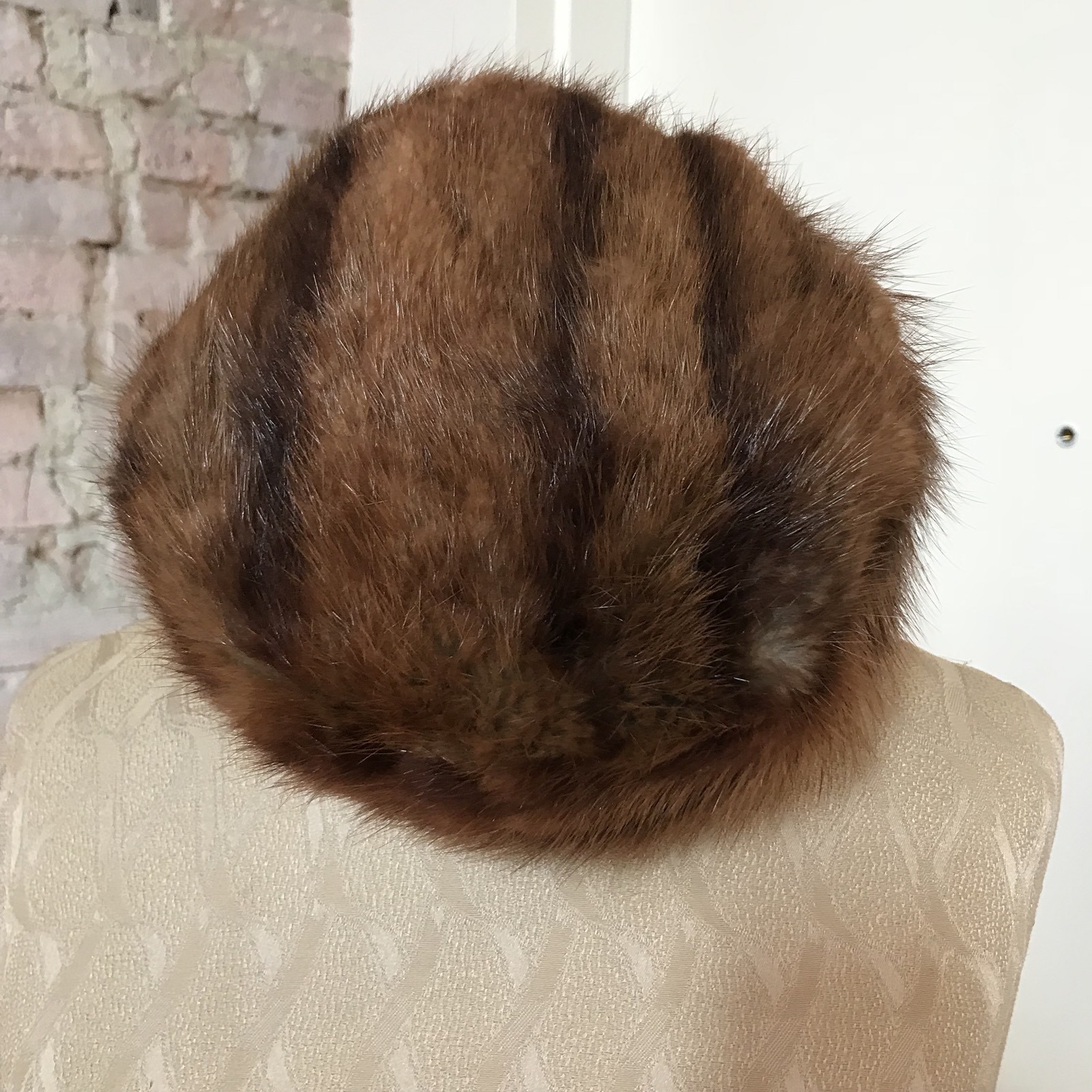 Vintage Women's Hat Brown Mink Pillbox Sabau Furs Size 7 Jackie O | eBay