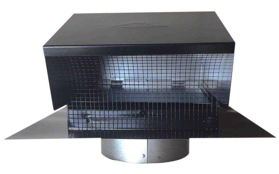 6" Exhaust Roof Vent Cap w/ Screen Damper for Kitchen Stove Range Hood ...