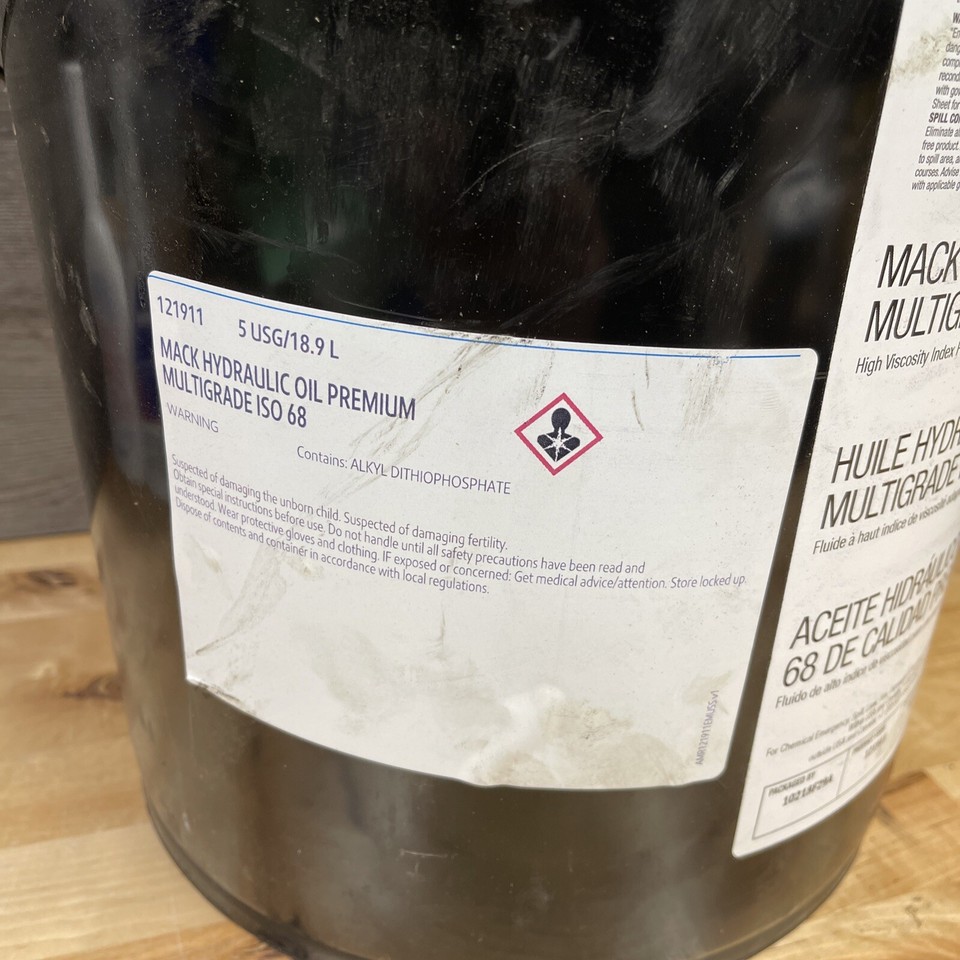 Genuine Mack 5 Gallon Hydraulic Oil Premium Multi grade ISO 68 New | eBay
