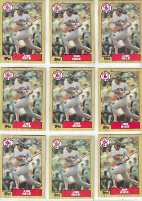 Jim Rice (HOF) 9 Card Lot Topps 1987 (C531) | eBay