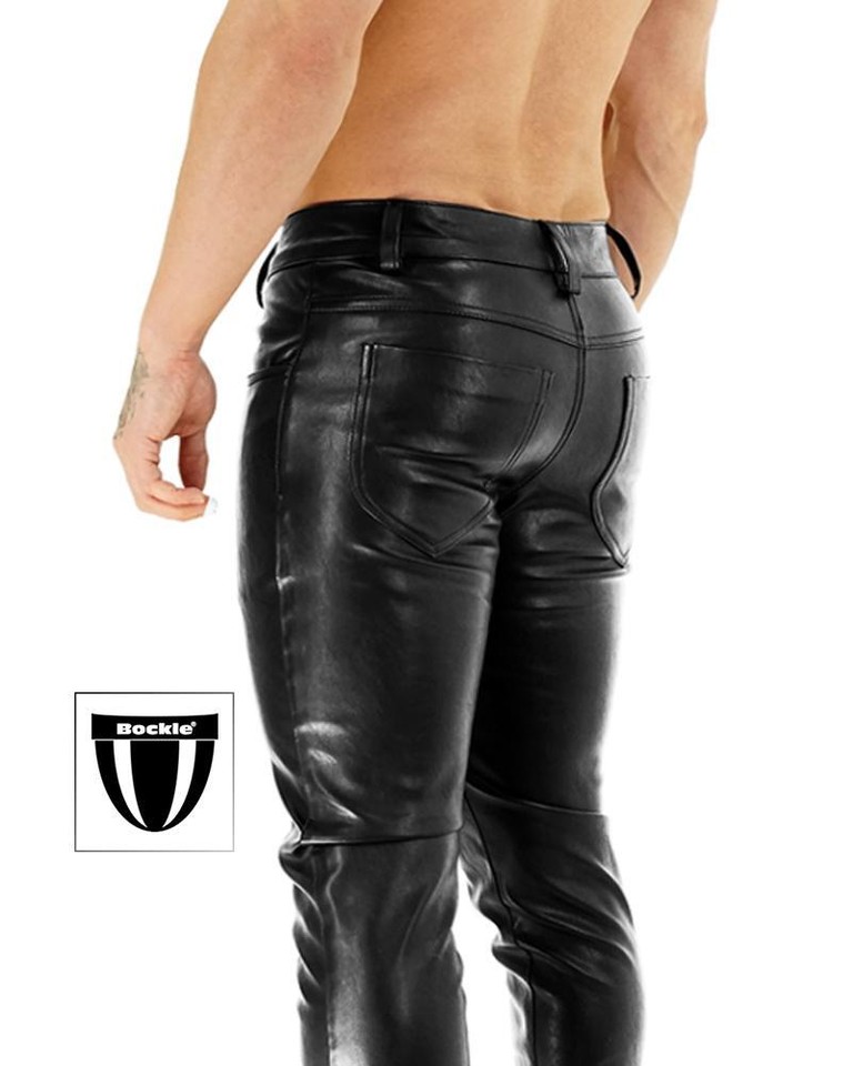 Bockle® Power Tube Lamb Zip Herren Lamm Lederhose pantalon en cuir pour ...