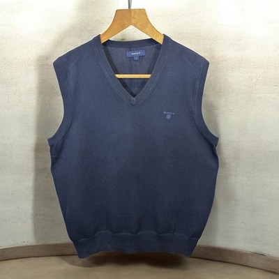 Gant Herren Pullunder Dunkelblau Gr.L 100% Baumwolle Sehr Gut Zustand ...