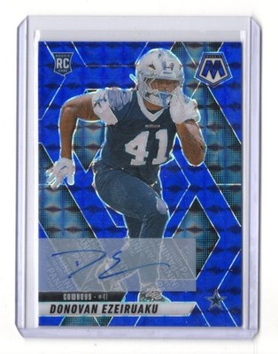 2025 Panini Mosaic Donovan Ezeiruaku BLUE PRIZM AUTO AUTOGRAPH RC 36/99 ...