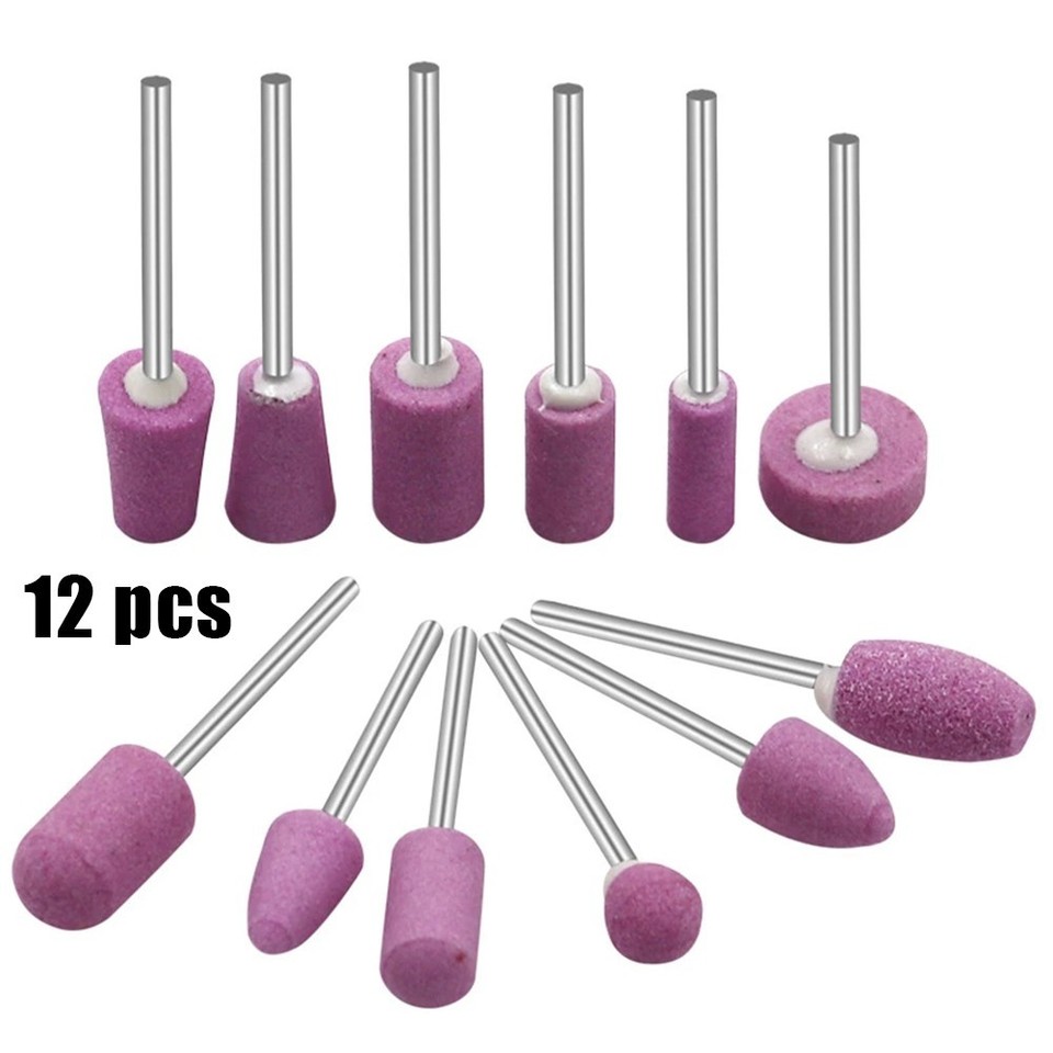 For DIY Grinding 12pcs/Set Abrasive Mounted Stone Tools Grinding Stone ...