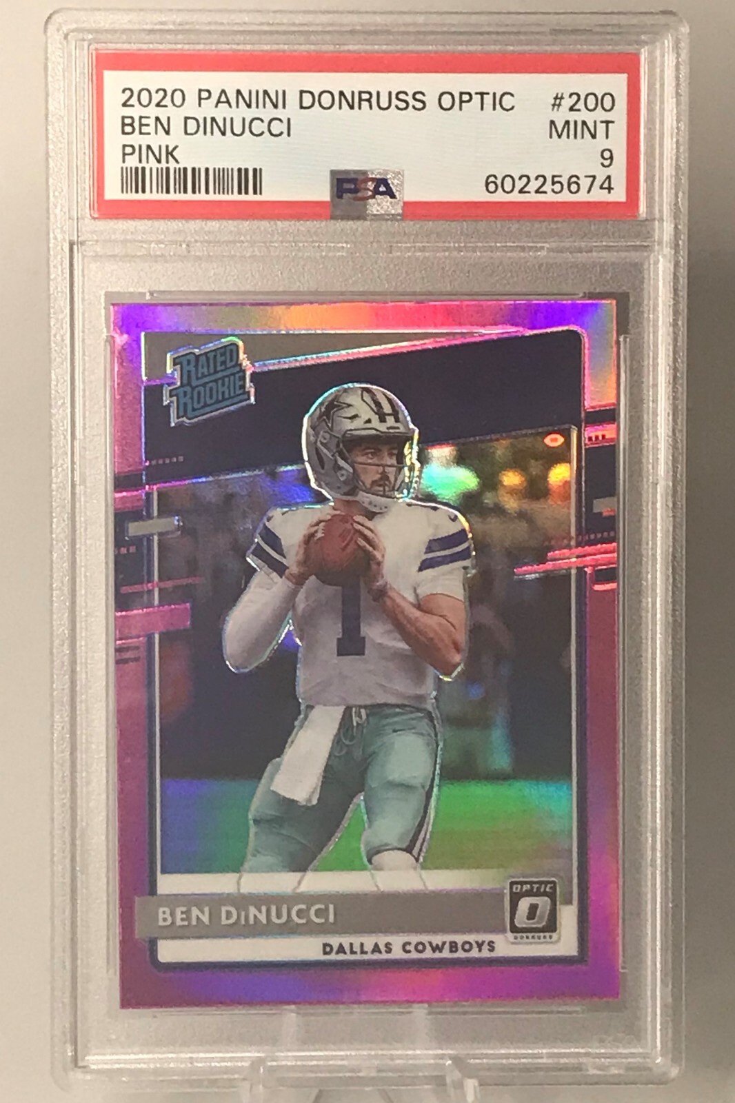 2020 Panini Donruss Optic Ben Dinucci Pink #200 Mint PSA 9 Rated Rookie ...