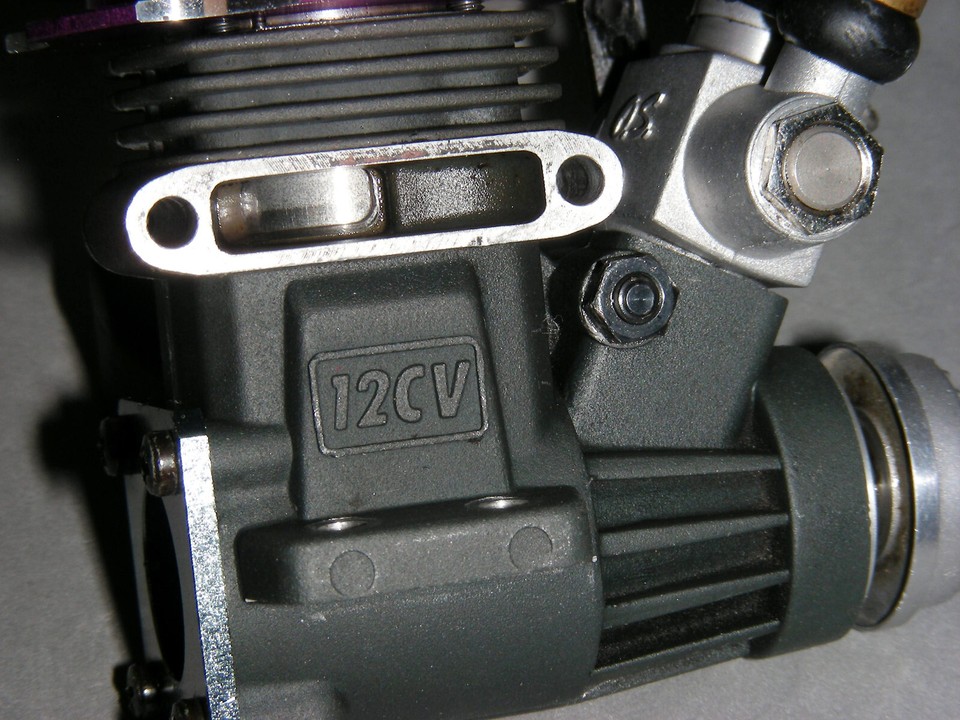 Vintage OS MAX 12CV HYPER PURPLE Head 10E Rotary Carb Engine RC10GT ...