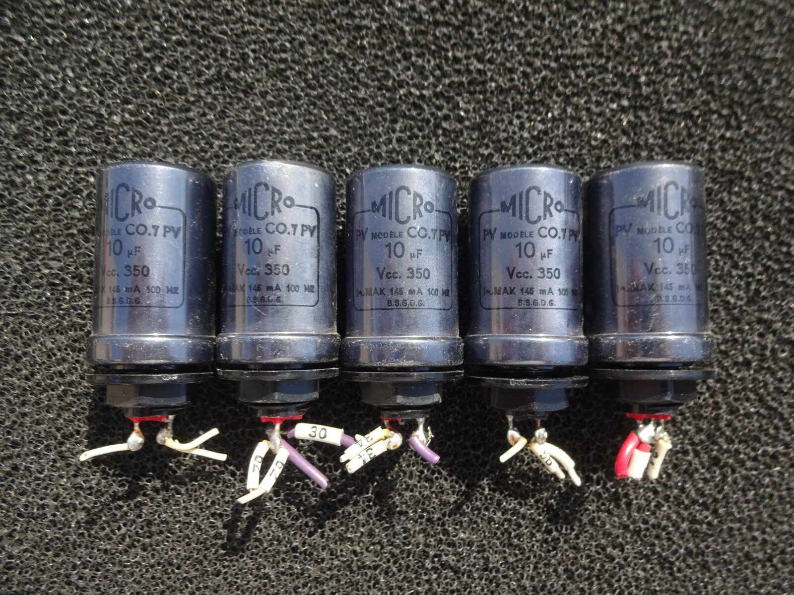 5pcs Vintage ''Micro'' Capacitors Model CO.7PV 10 mF 350 Vcc | eBay