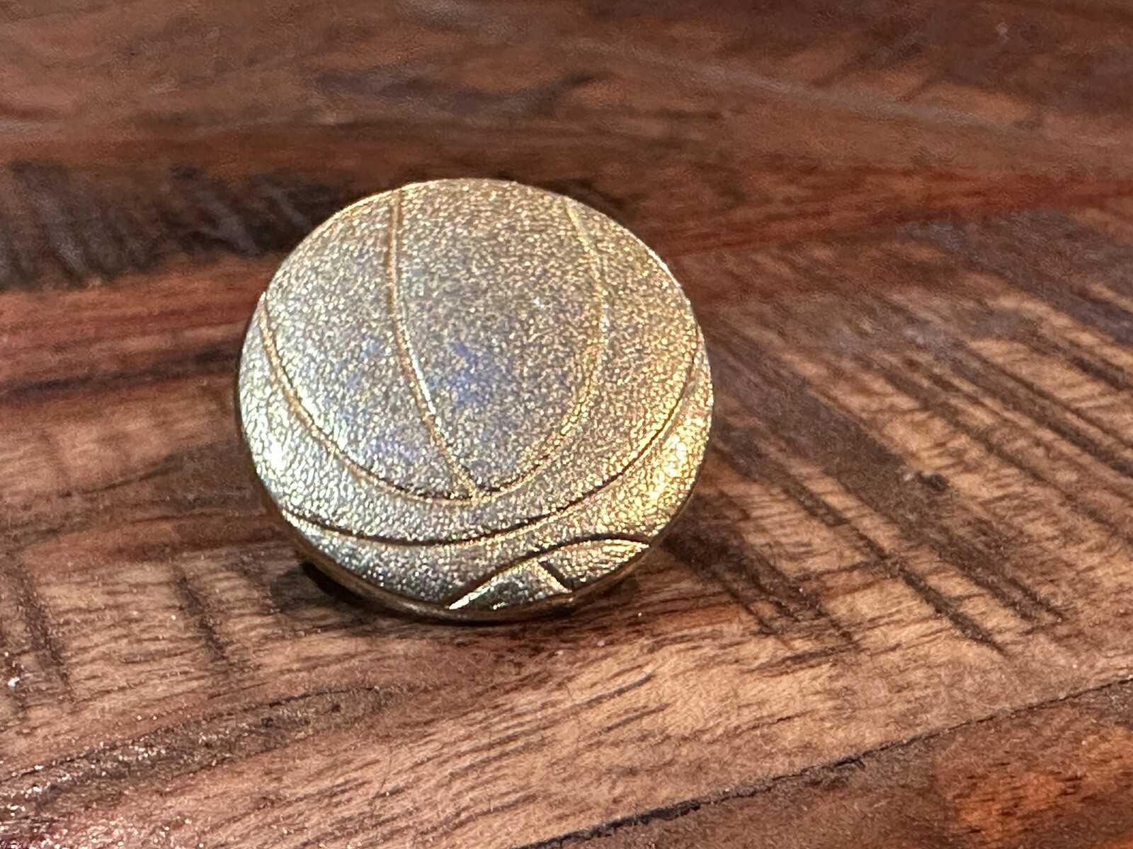 Gold Basketball Lapel Pin Gold Tone Metal Basketball Lapel Hat Pinback ...