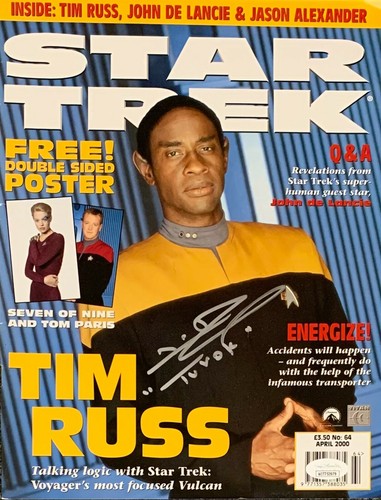 Tim Russ autographed signed inscribed Magazine JSA Star Trek Voyager ...