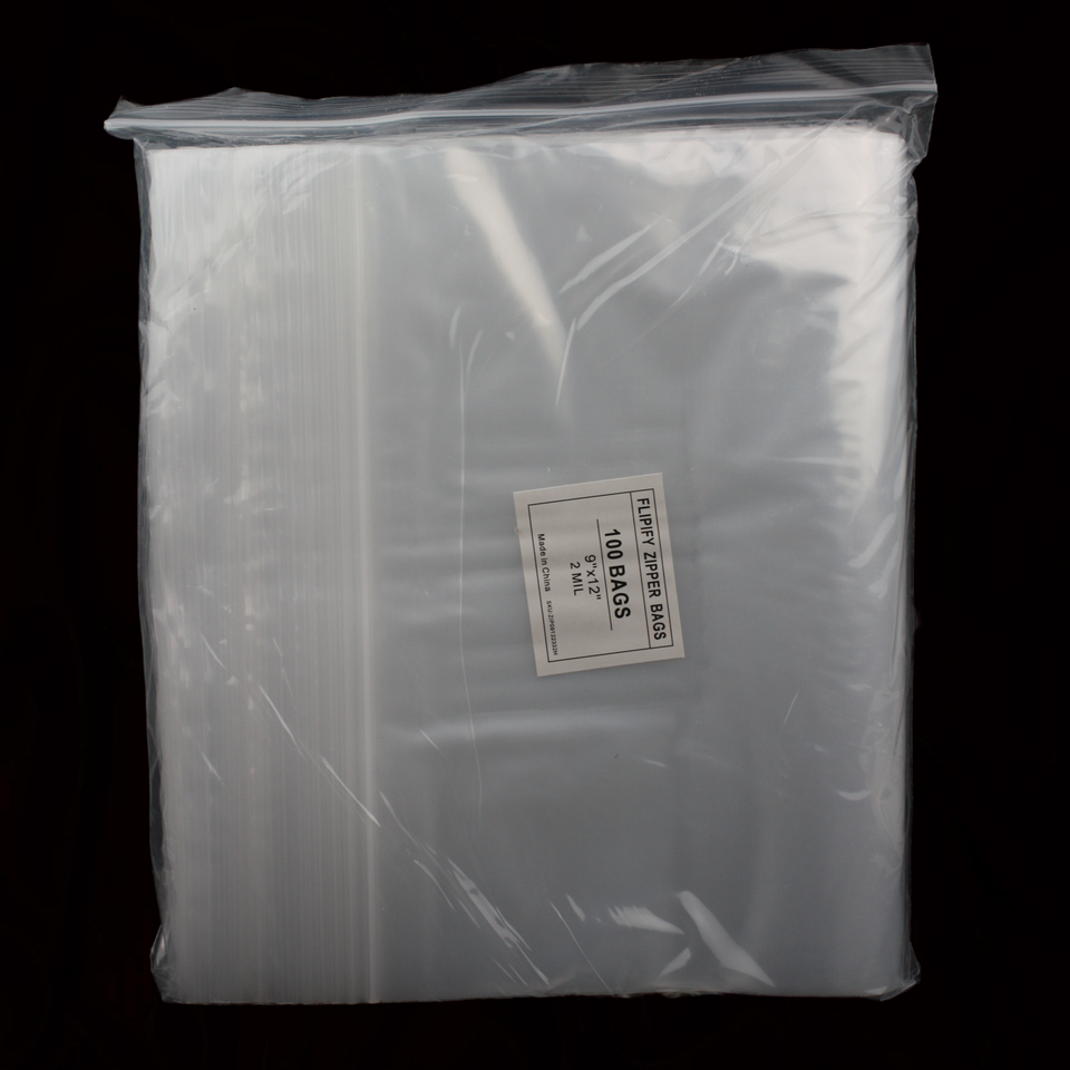 9x12 Zipper Zip Bags 2 Mil Seal Clear Plastic Baggies Top Lock ...