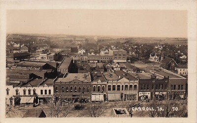 Real Photo Postcard Birdseye View of Carroll, Iowa - used in 1913 | eBay