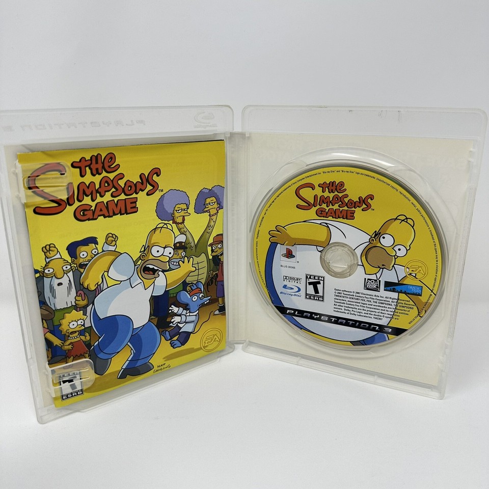 The Simpsons Game (Sony PlayStation 3 PS3, 2007) COMPLETE CIB Tested ...