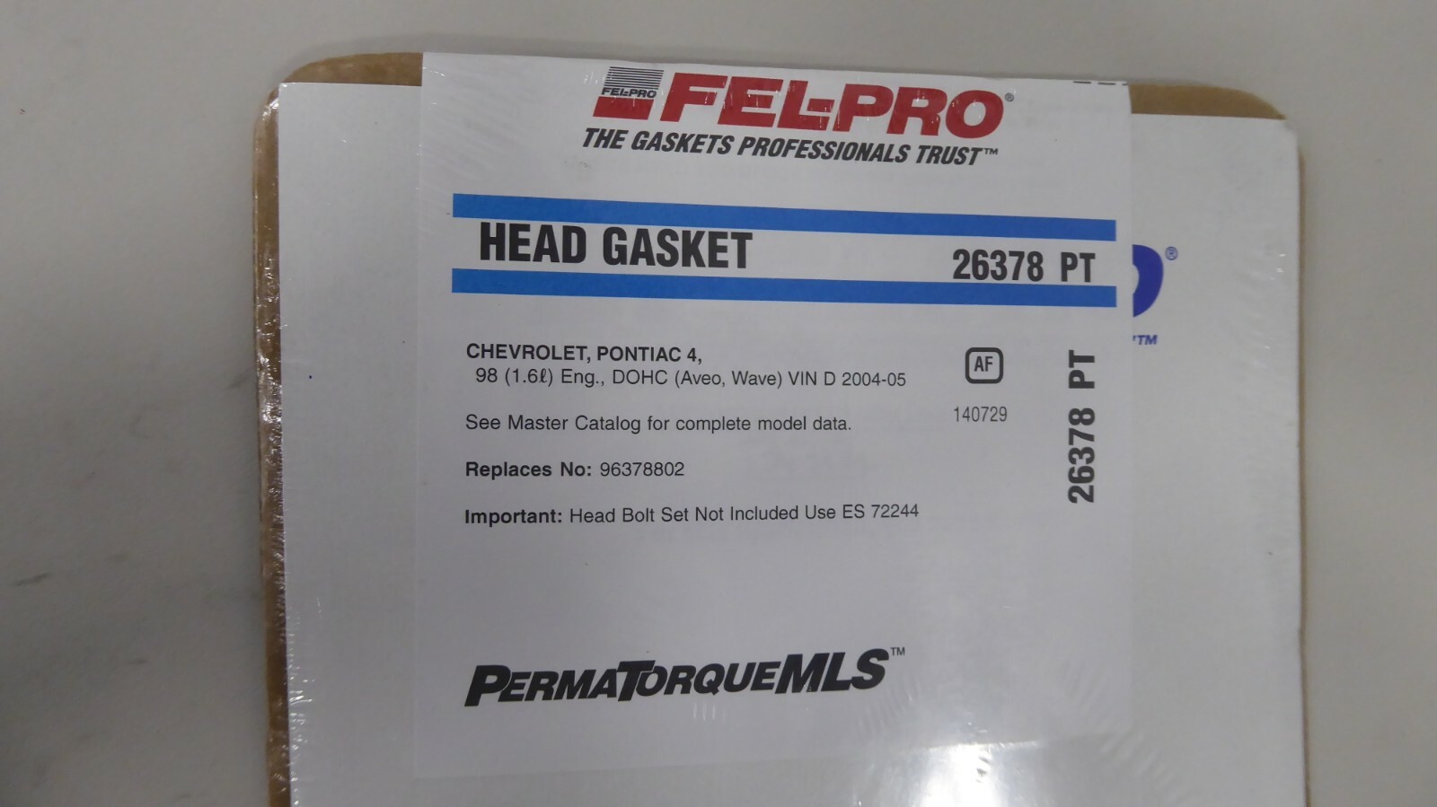 Fel-Pro 26378 PT Engine Cylinder Head Gasket 26378PT 96378802 | eBay