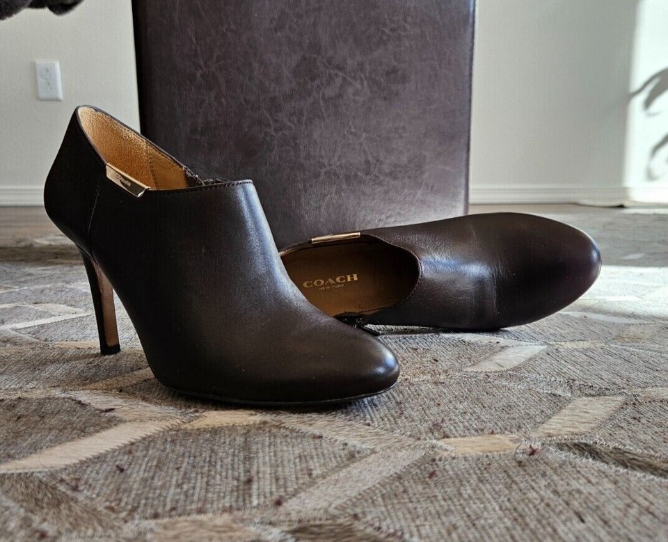 COACH Seneca Brown Ankle Stiletto Boot | Size 6 | eBay