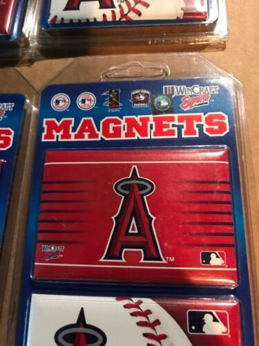 Lot of 6 (2 Packs) MLB Anaheim Angels Baseball Team Logo Magnets ...