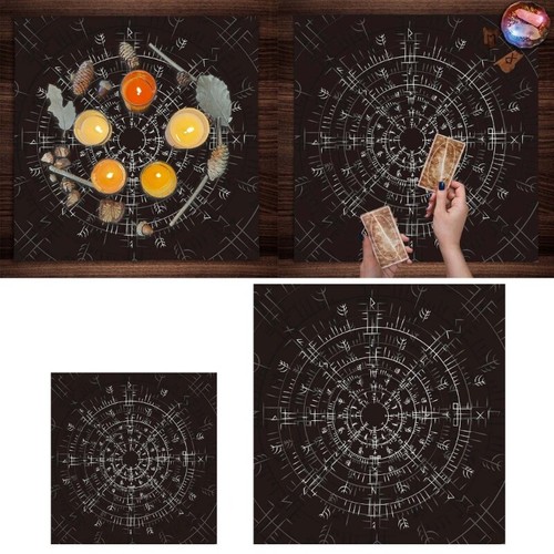Geometric Divinations Table Cloth Board Game Oracles Card Pad Rune ...