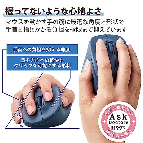 ELECOM Wireless Ergonomic Shape Mouse 2.4GHz with Mini USB Receiver Silent | eBay