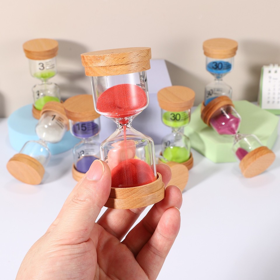 5 Minute Sand Timer, Wooden Sand Watch for Office Decor, Yellow | eBay UK