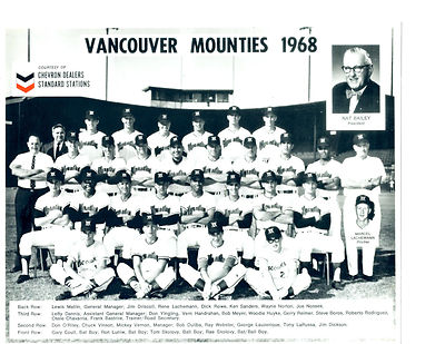 1968 VANCOUVER MOUNTIES 8X10 TEAM PHOTO OAKLAND A'S PCL BASEBALL CANADA ...