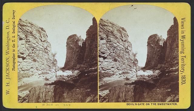 Devil's Gate on the Sweetwater Old Photo | eBay Australia