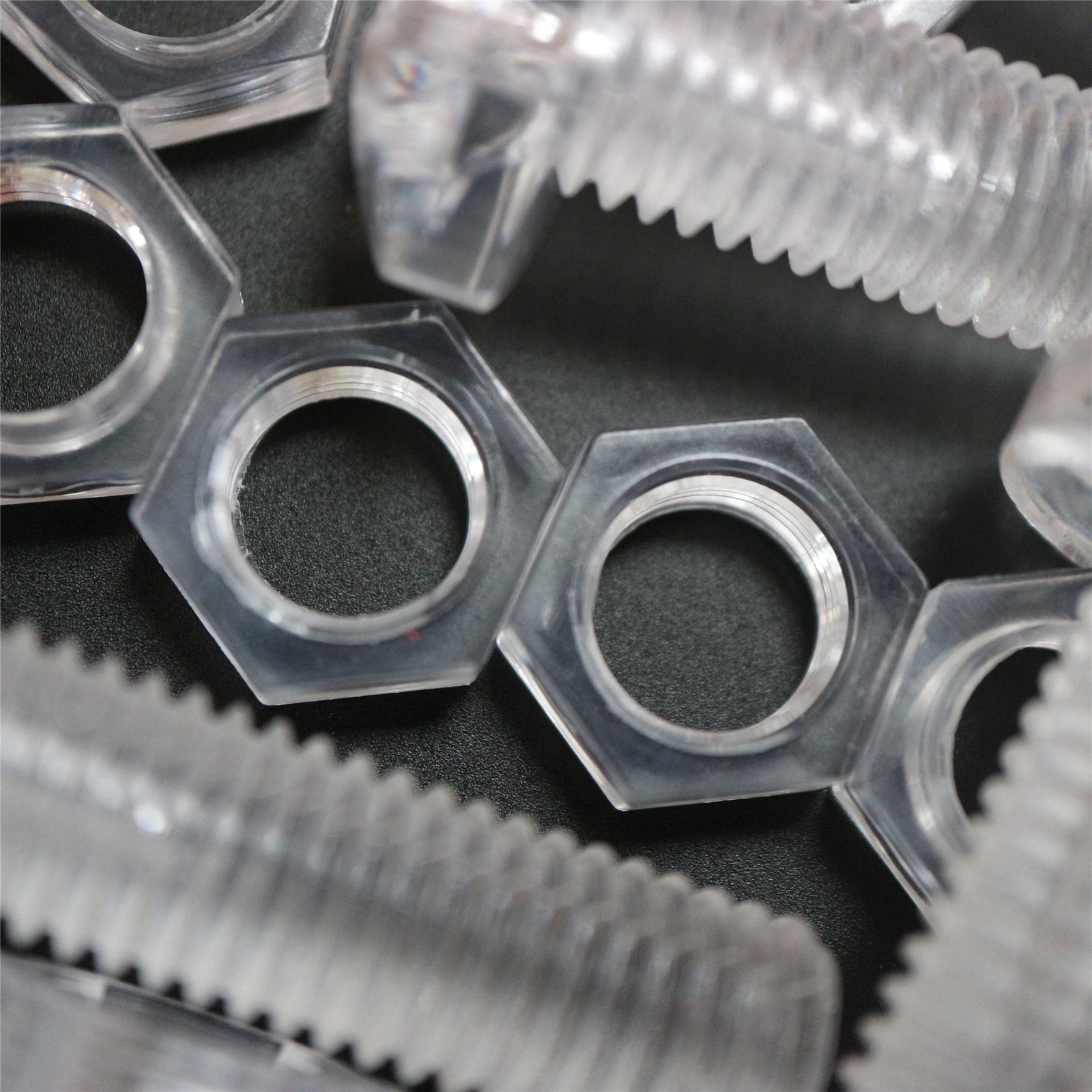 20x Transparent Clear Acrylic M10x 40mm Nuts & Bolts, Acrylic Plastic ...