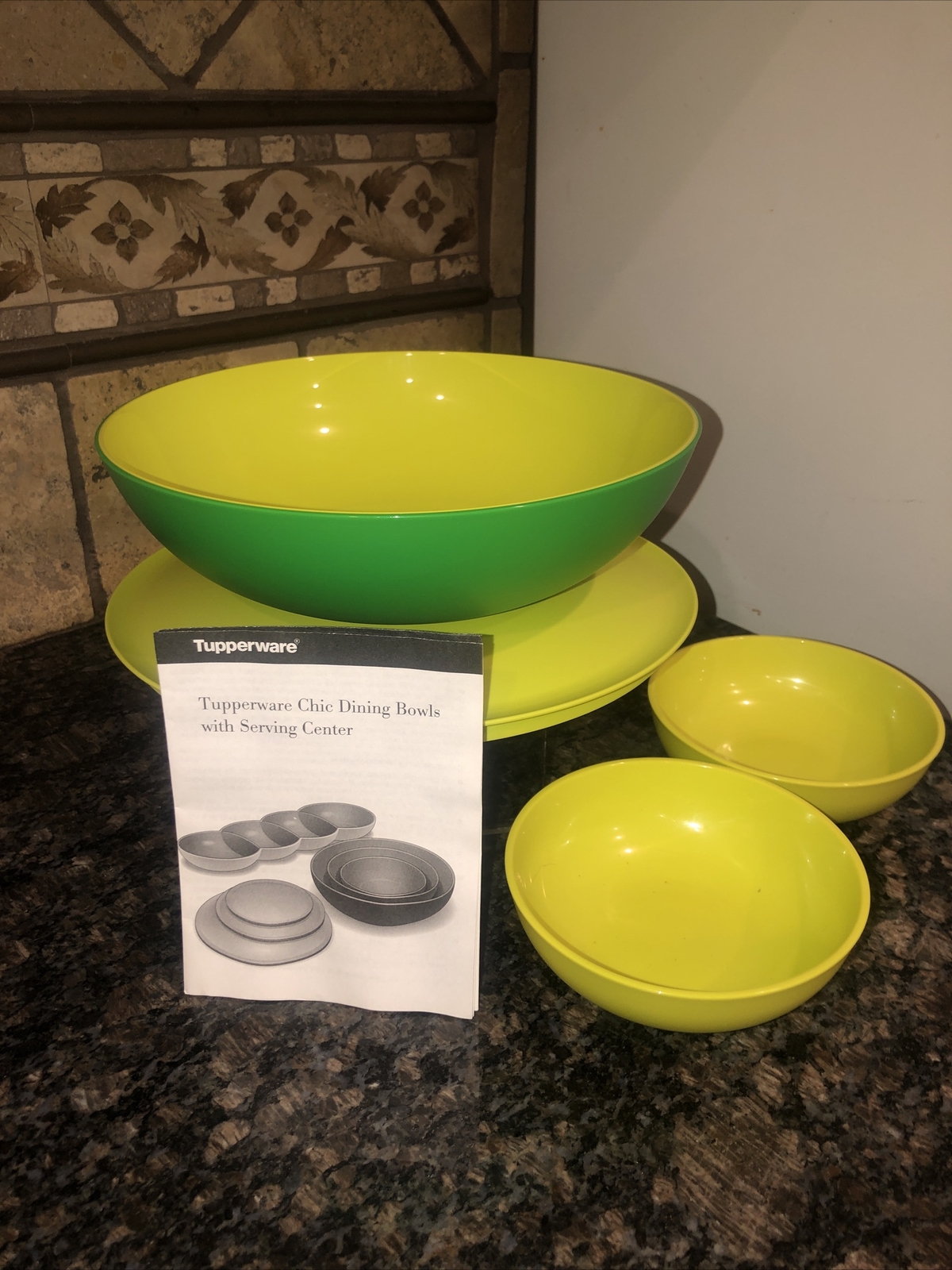 Tupperware Chic Dining Bowl/W Free Small Bowls | eBay