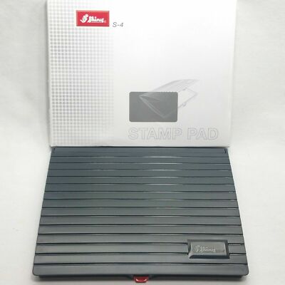 Shiny S-4 Large Stamp Pad 5" x 7" Black Ink | eBay