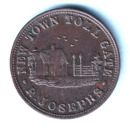 Australia Token. Josephs - 1855 1/2d. New Town Toll Gate - Van Diemens ...