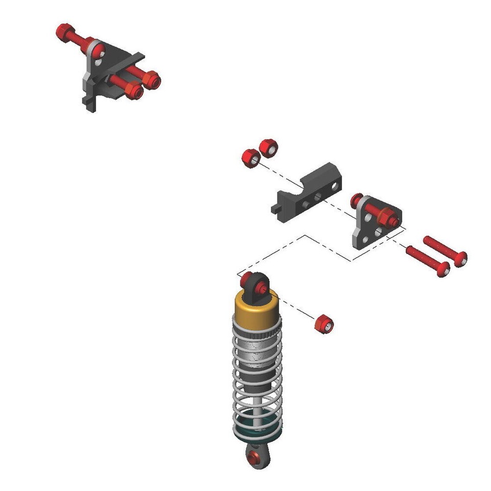 Shock Mounts (Dual Shocks) for Tamiya Sand Scorcher Super Champ Buggy ...