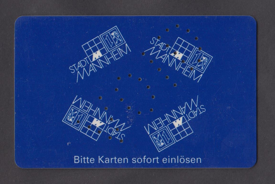 MANNHEIM City in Germany - Credit or Charge Card TDLR SPECIMEN 1990s | eBay