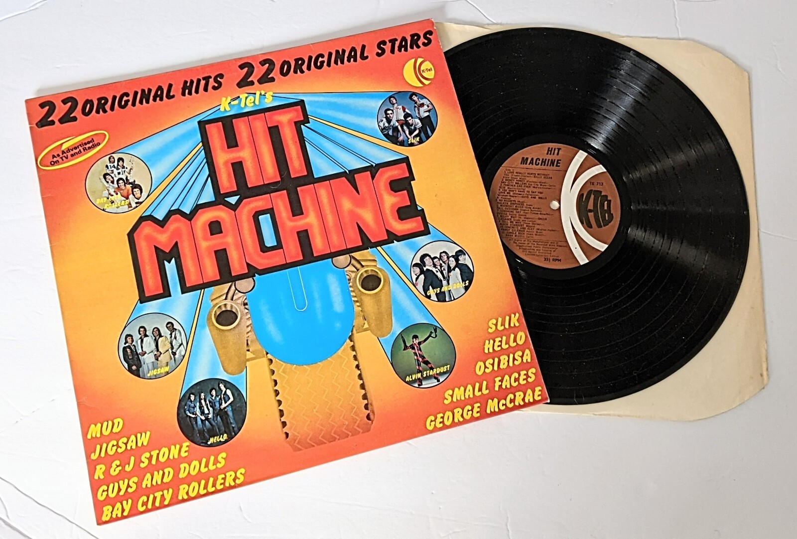 K - Tel's Hit Machine 22 Original Hits 22 Original Stars Vinyl Record ...