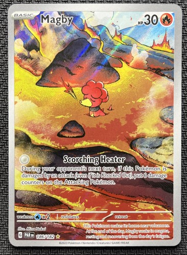 Magby IR Paradox Rift 186/182 Illustration Rare Art PAR EN Pokemon Card ...