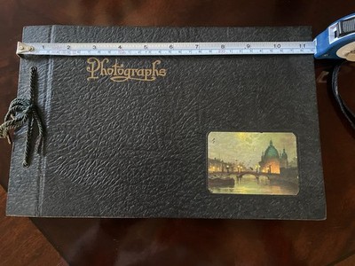 ANTIQUE BLACK PAPER UNUSED PHOTO ALBUM 1920's in EC 11.5" X 7.5" 21 ...