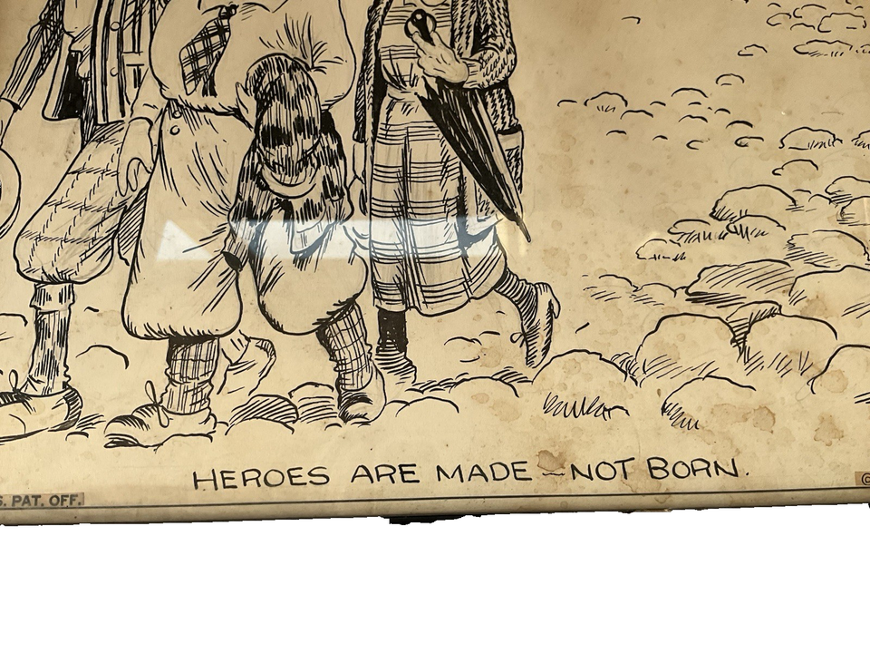 RARE 1931 J.R Williams Comic Framed Heroes Are Made Not Born | eBay