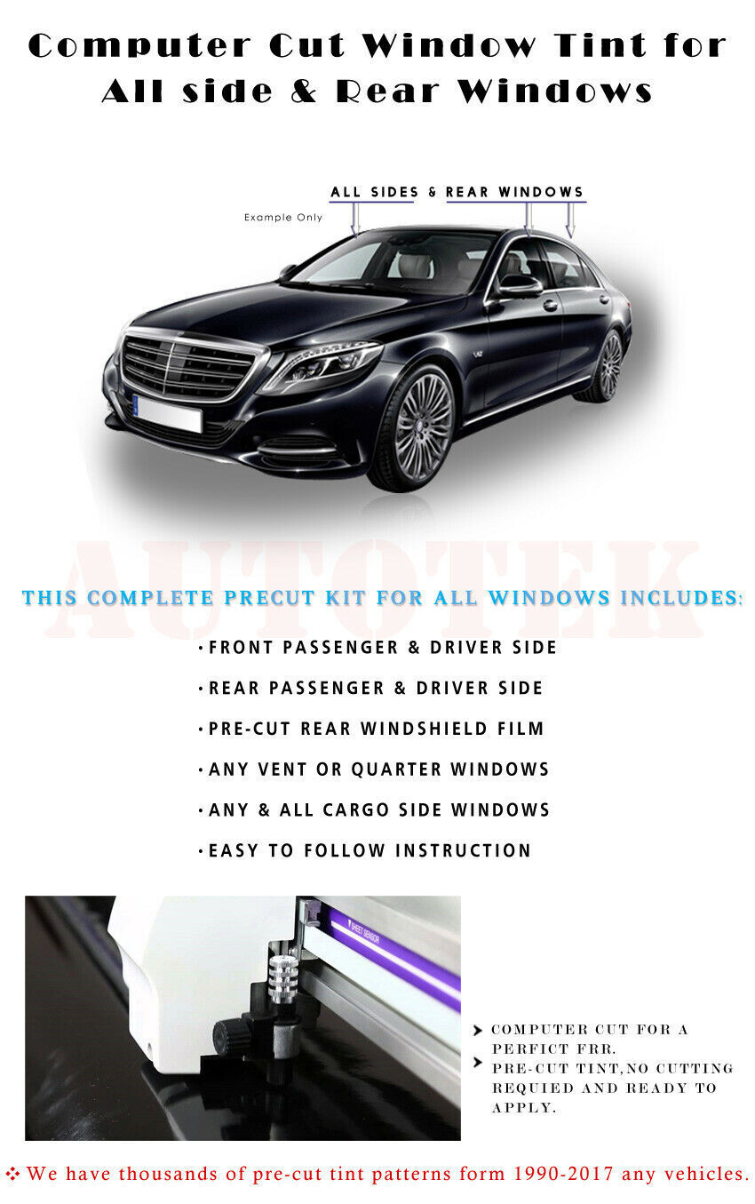 PreCut All Sides + Rear Window Film Any Tint Shade For INFINITI Q50 ...
