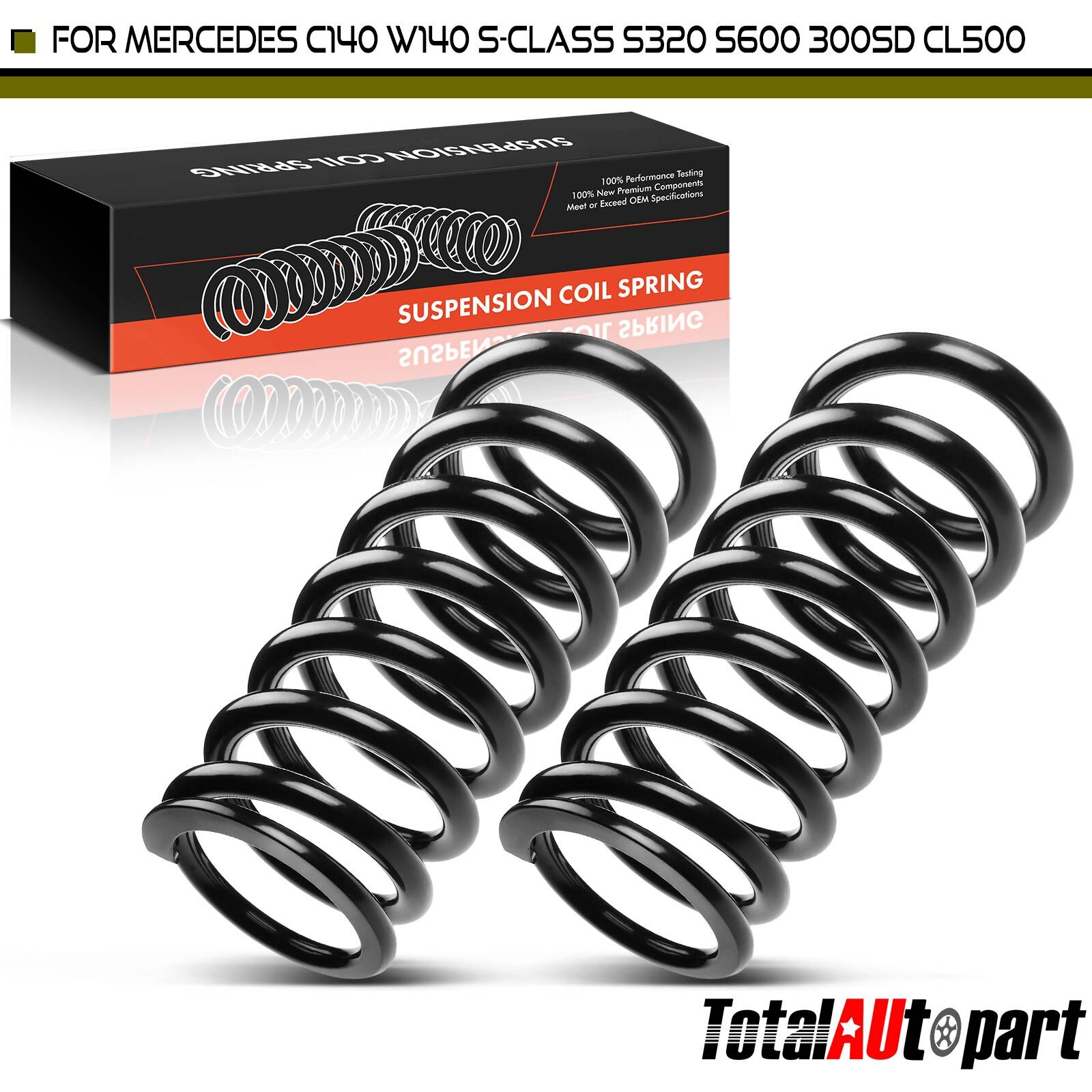 2x Suspension Coil Spring Rear Left&Right for Mercedes-Benz W140 C140 ...