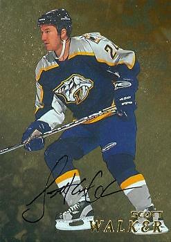 Scott Walker autographed Hockey Card (Nashville Predators) 1998 BAP ...