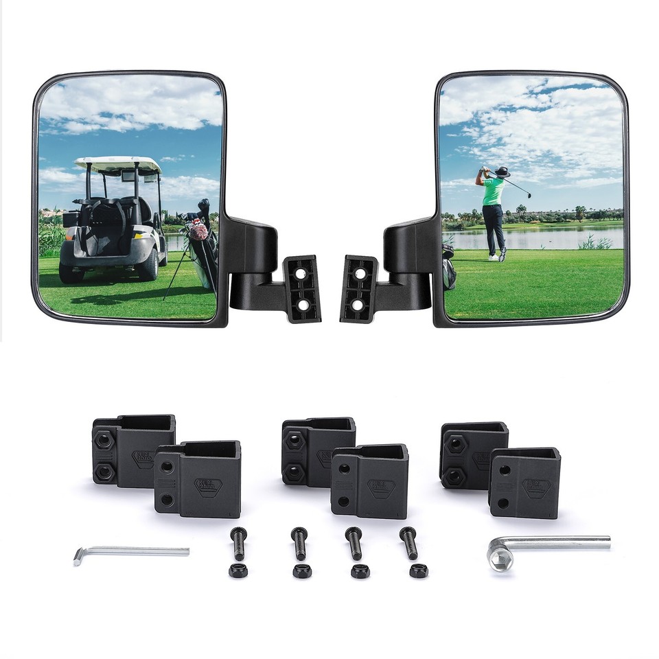 Golf Cart Side Mirrors No Drilling Rear View Mirror for Club Car EZGO ...