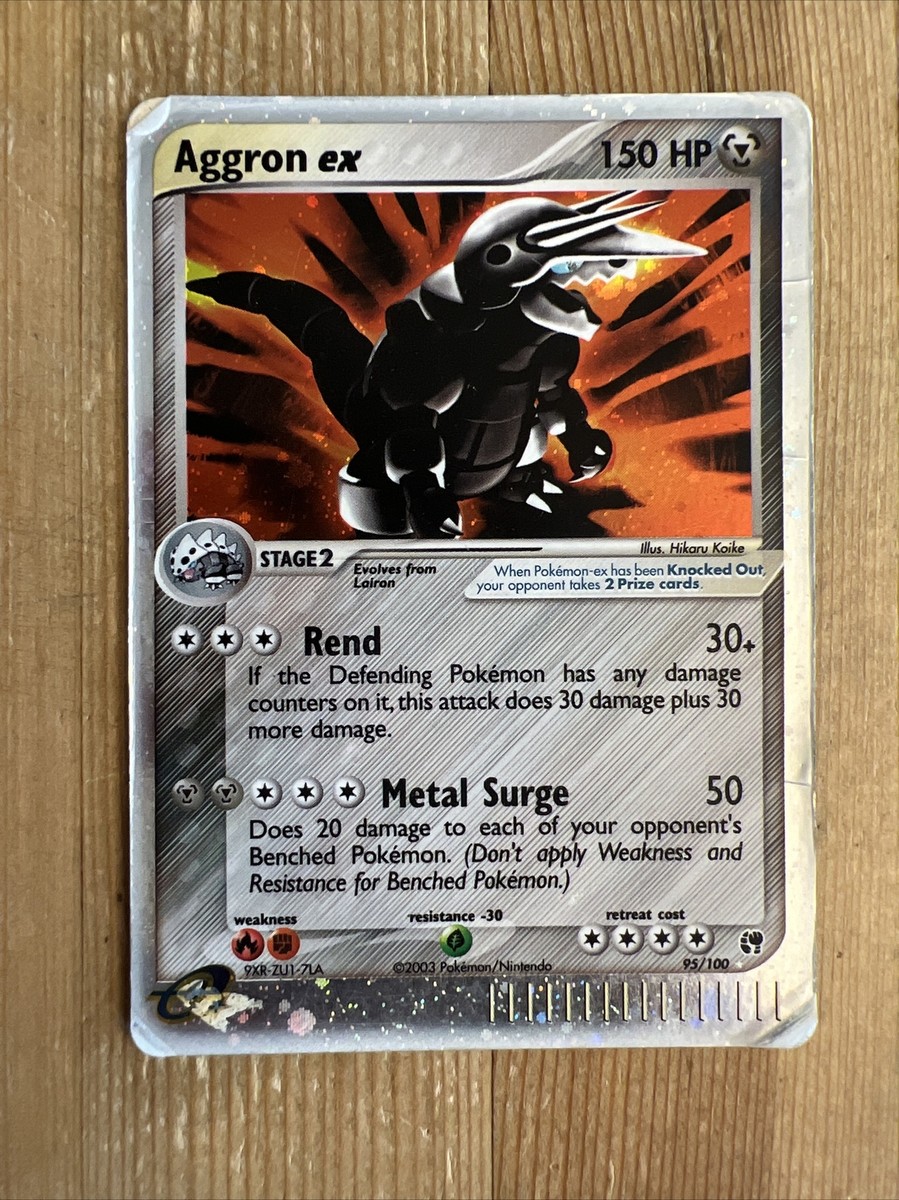 Aggron Ex Card M Aggron EX 154/160 Full Art Holo Ultra Rare XY Primal