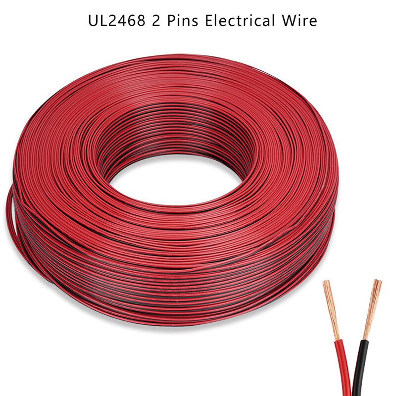 20M UL2468 2 Pin Copper Electrical Wire Extension LED Strip Cable18/20 ...